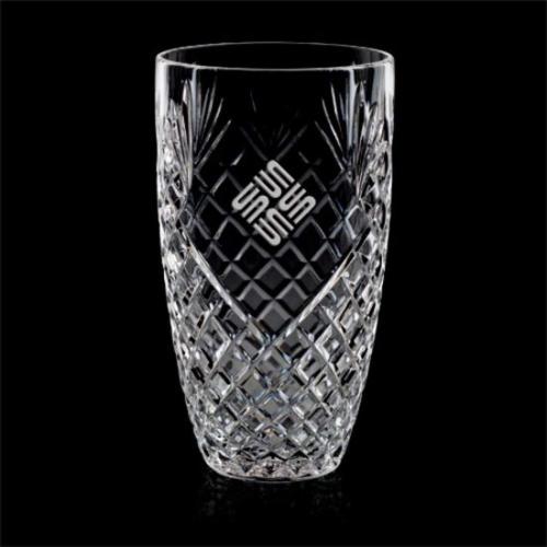 Taunton Etched Crystal Award Vase Trio VSE6331 | Kusak Crystal